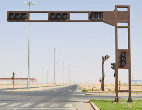 Steel Double Post Sign Support System Traffic Signal Poles