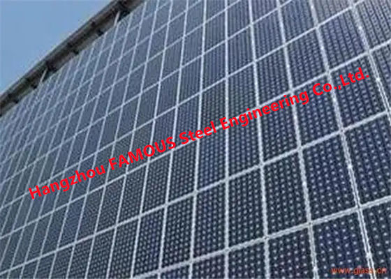 Photovoltaic Solar Powered Glass Curtain Wall Building Modules System