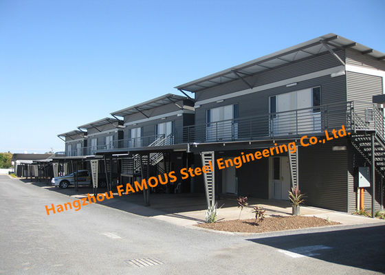 Double Storey Flat Pack Accommodation Block With Modern Look Roof And ...
