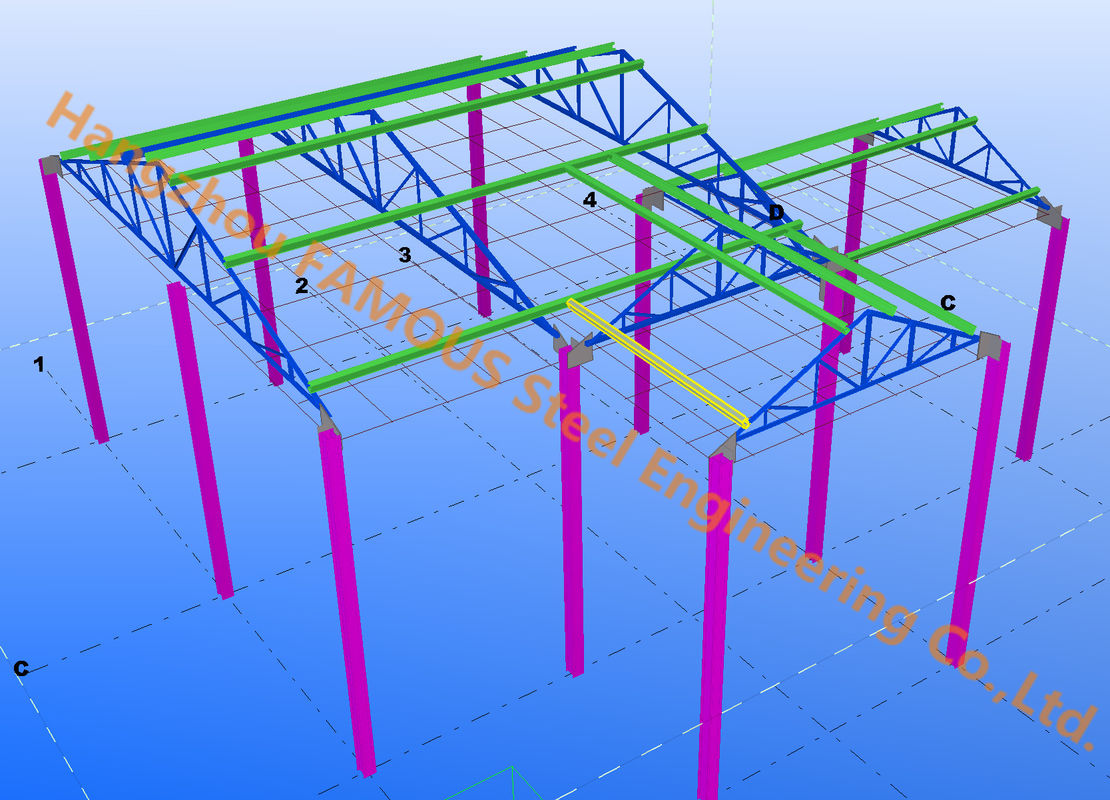 Anti Seismic Pre-Engineered Building H Beam Easy Assembly For Textile ...