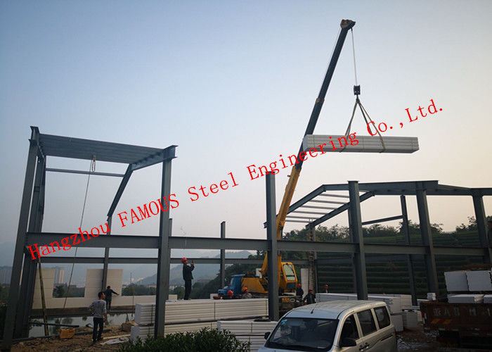 Prefabricated Q345B Column Industrial Metal Buildings With FASEC Prefab ...