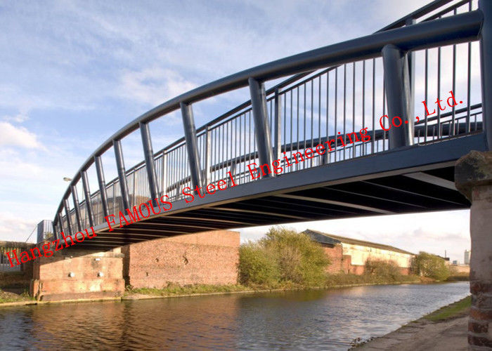Long Span Galvanized Surface Treatment Steel Truss Bridge Modern ...