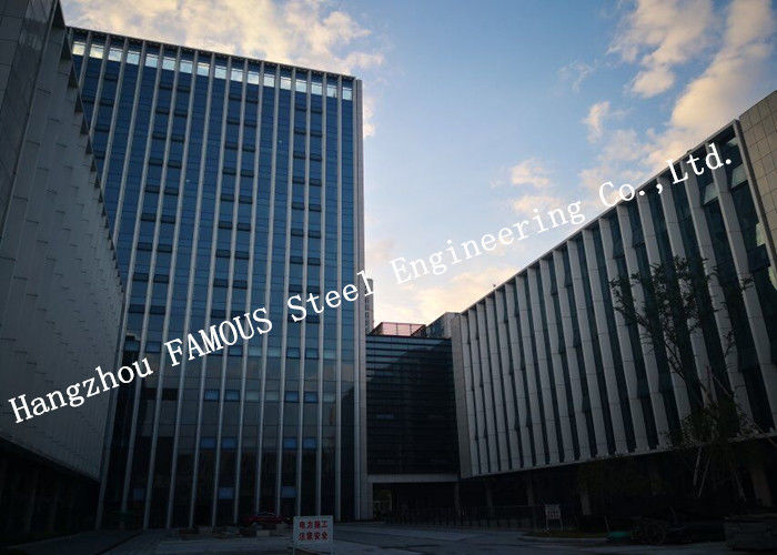 Glass Curtain Wall Framing Multi Storey Steel Building For Shopping Mall Of Cbd Office