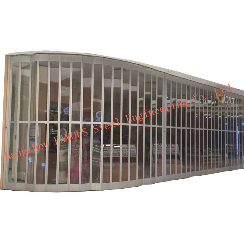 Commercial Polycarbonate Aluminum Pc Transparent Slat Accordion Folding ...