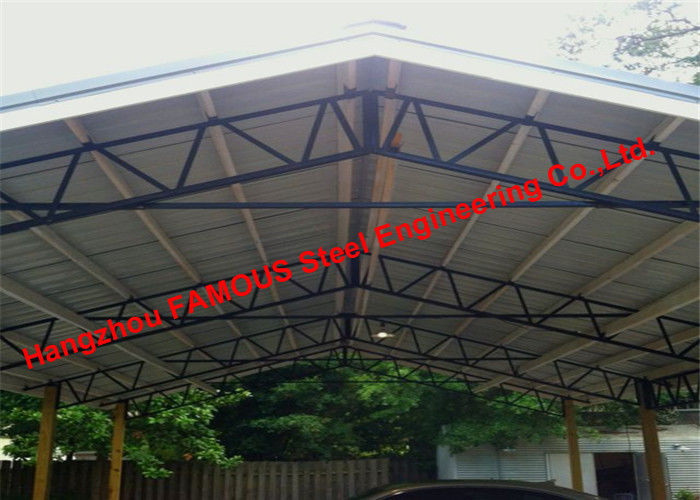 Garage Truss Design PVDF Tensile Membrane Structure Steel Truss Car