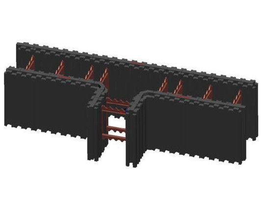 Black Insulated Concrete Forms Straight Board 90 Corner T Shape Icfs ...