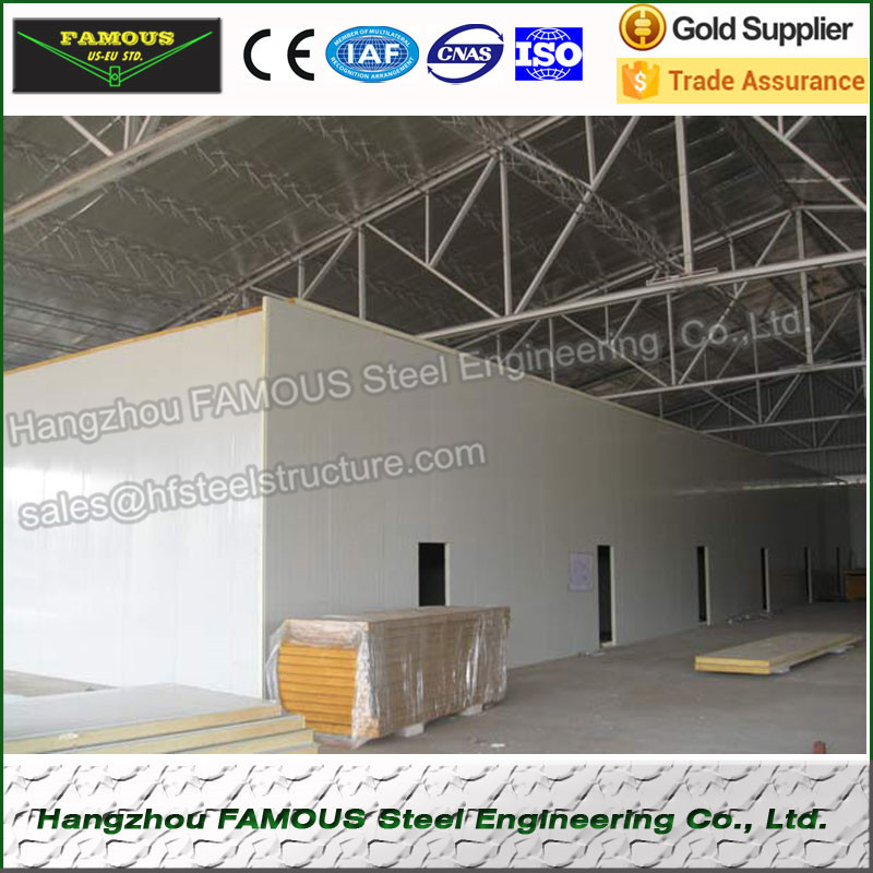 Metal Thermal Insulation Cold Room Panel Storage 50mm White Grey ...