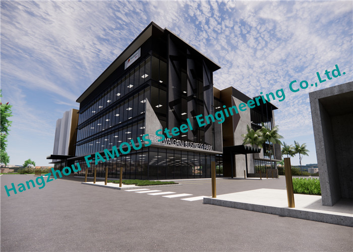 3500 Square Meters Glass Curtain Wall Fixed Windows For Commercial Building