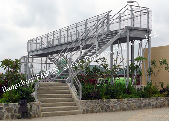 Prefabricated Steel Pedestrian Bailey Bridge Heavy Loading Capacity