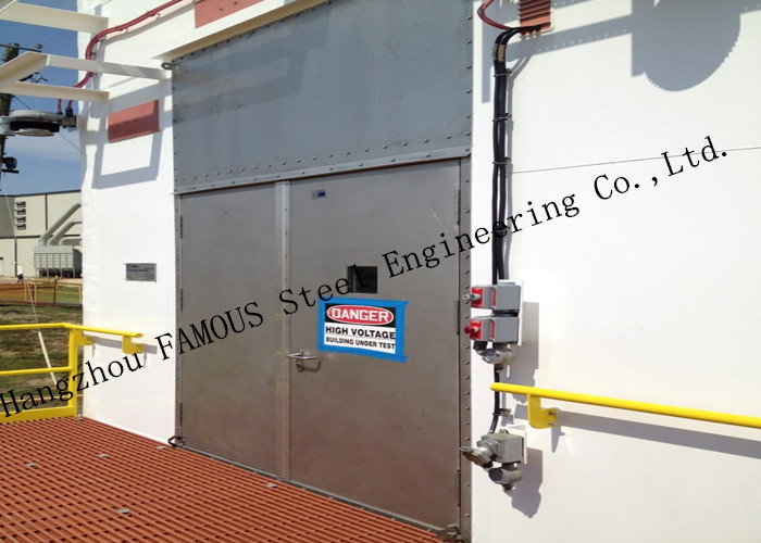 Customized Modern Industrial Steel Framed Sliding Blast Doors Explosion ...