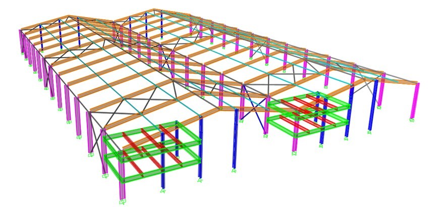 Portal Steel Frame Structural Engineering Designs , Normal / Special ...