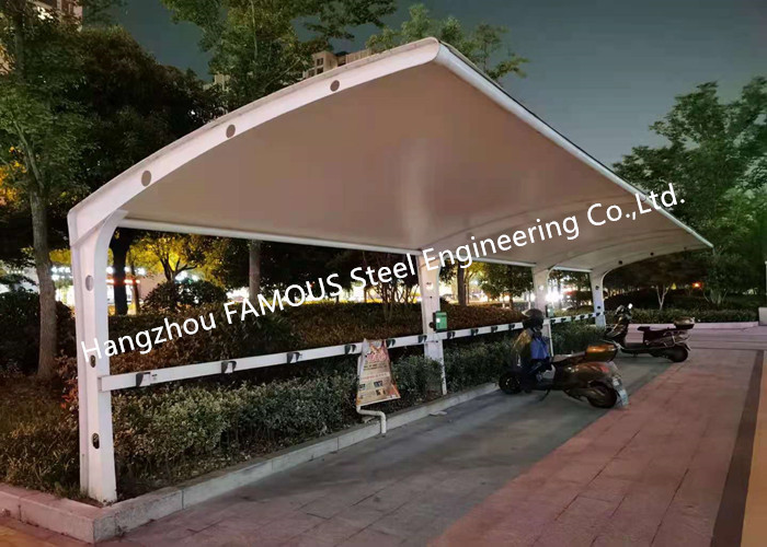 PVDF Sail Steel Membrane Structure Roofing Car Parking Prefab Garage Shed