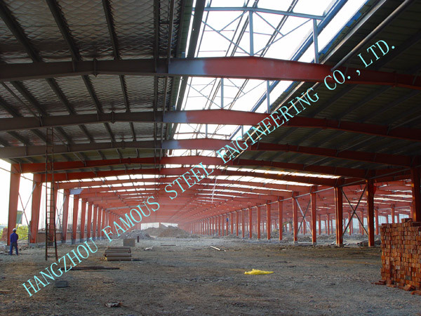 A36 Pre Engineered Industrial Steel Buildings Welded H Shape For Fabric ...