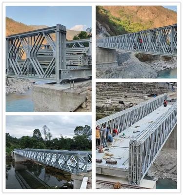 Galvanized Modular Prefabricated Steel Bailey Bridge Temporary ...