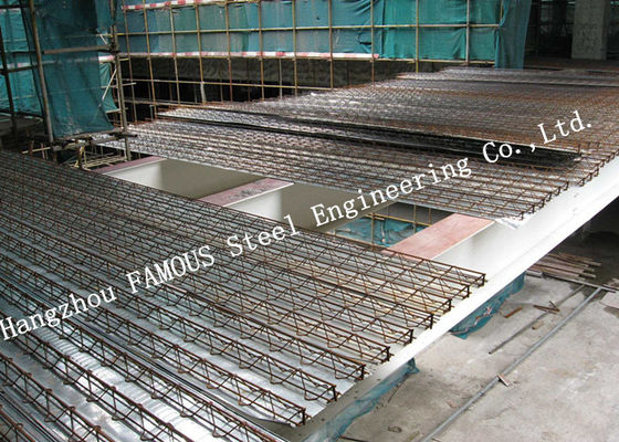 0.8 - 1.5mm Corrugated Metal Floor Deck Reinforced Steel Bar Truss Slab ...