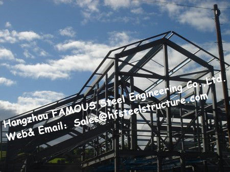 Black Prefabricated Steel Buildings , Structural Steelworks Building ...