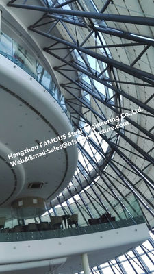 Grey Multi-storey Steel Building , steel prefab buildings Easy Installation