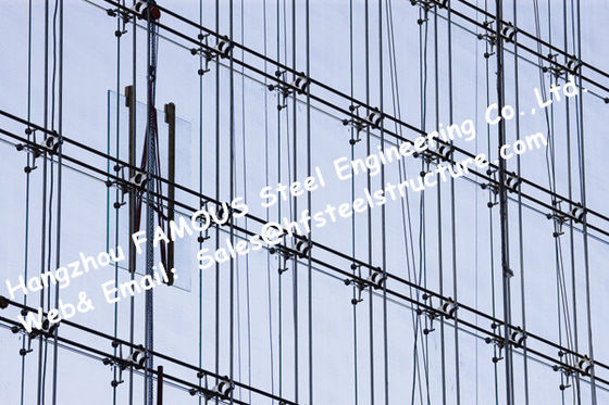 Point Fixed Glass System Curtain Walls Cable Tensioned Façade ...