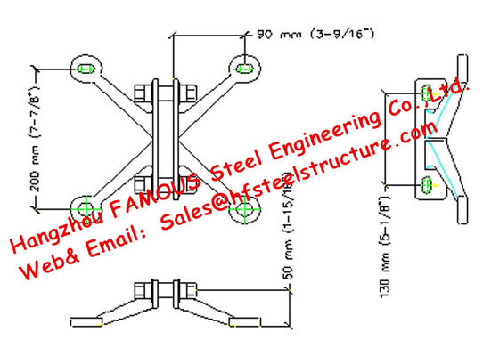 Point Fixed Glass System Curtain Walls Cable Tensioned Façade ...
