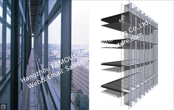 Insulated Double Skin Glass Curtain Wall Removable Office Partition ...