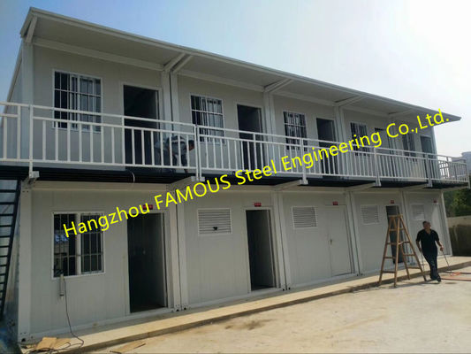 Double Storey Flat Pack Accommodation Block With Modern Look Roof And ...