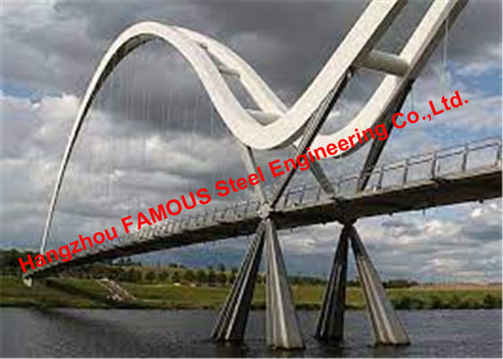 Tied Arch Steel Bridge Deck Construction With Bowstring Arch Girder