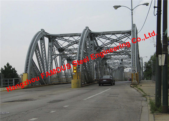 Tied Arch Steel Bridge Deck Construction With Bowstring Arch Girder