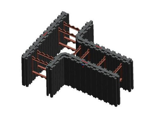 Black Insulated Concrete Forms Straight Board 90 Corner T Shape Icfs ...