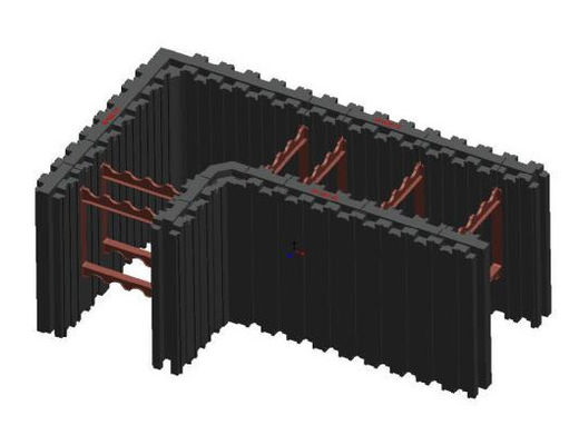 Black Insulated Concrete Forms Straight Board 90 Corner T Shape Icfs ...