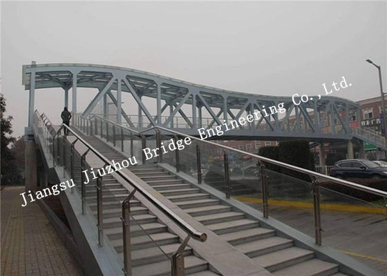 Metal Building Steel Pedestrian Bridge Painted Bailey Panel Prefabricated