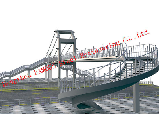 Temporary Steel Bridge Railway Structure Of Stay Cable