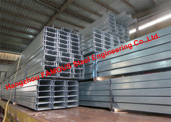 DHS Equivalent Galvanized Steel Purlins Supporting Horizontal Roof Beams