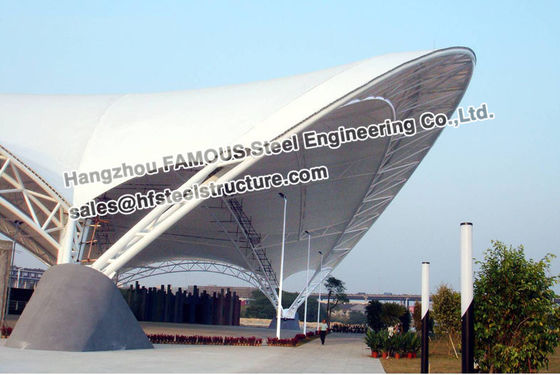 Membrane Structure Commercial Steel Building With PVC PVDF PTFE
