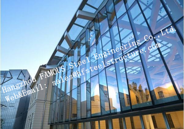 Aluminum Exterior Double Glass Facade Curtain Wall Insulation Building ...