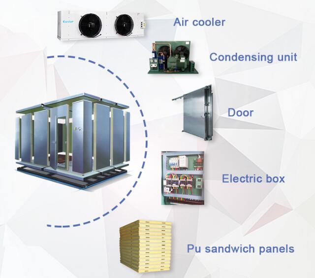 Prefabricated Large Capacity Cold Room Panel Cooling System Blast ...