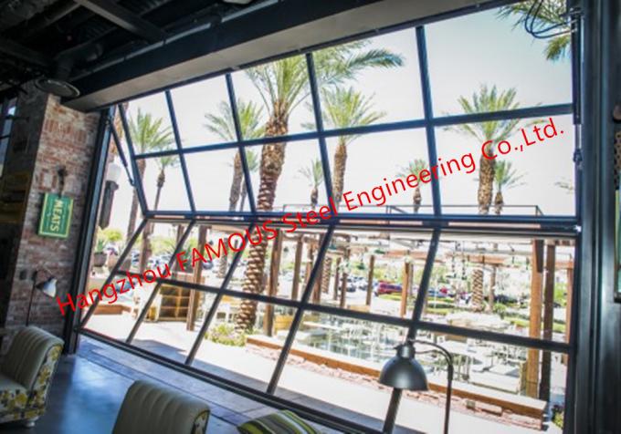 Aluminum Frame Glass Industrial Garege Doors Vertical Rising Bi Fold ...