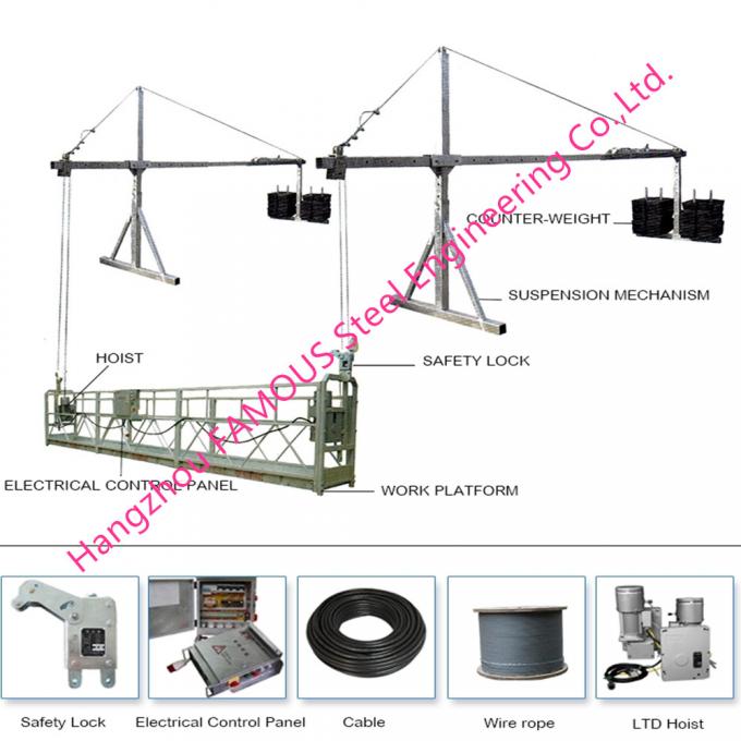 90 Degree Hoist Working Platform Round Design Modular Cradle With Anti ...