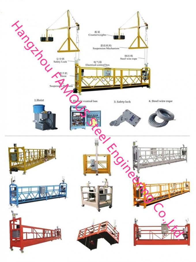 90 Degree Hoist Working Platform Round Design Modular Cradle With Anti ...