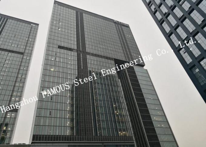 Double Silver Low E Coating Film Glazed Stick Built System Glass FaçAde ...