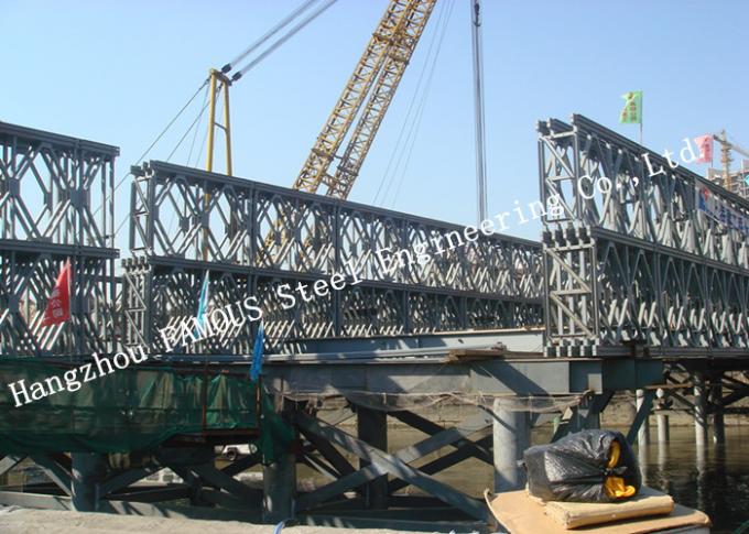 HD200 Double Row Deck Type Modular Steel Bailey Bridge Hoisting ...