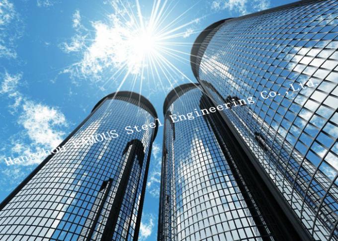 Insulated Low E Film Rainscreen Glass Curtain Wall With Good Optical ...