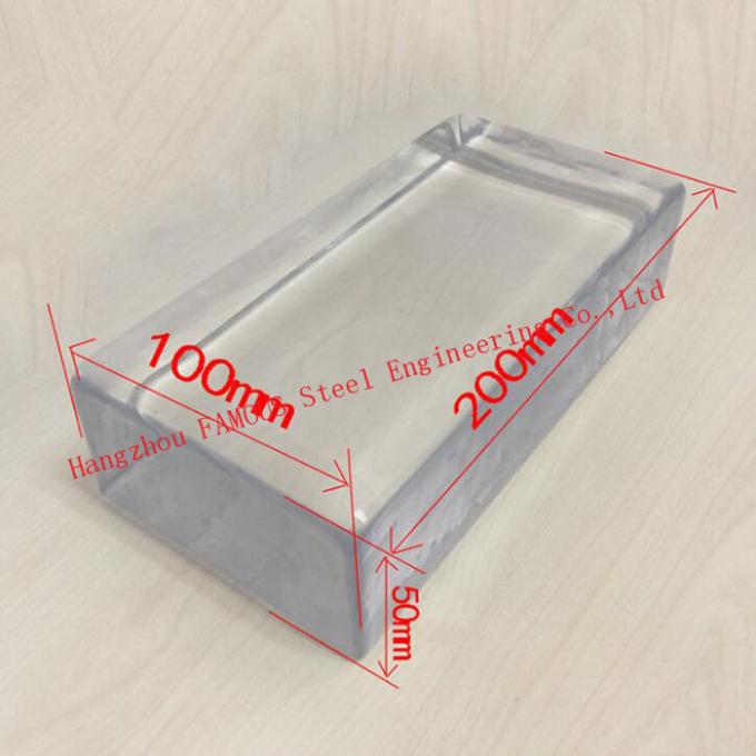 200x100x50mm Solid Glass Block Clear Building Decorative Crystal Brick