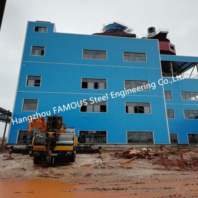 Powder Plant Multi Storey Steel Building Box Column Frameworks With ...