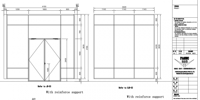 NFRC Aluminum Glass Storefront Medium Stile Windows And Doors