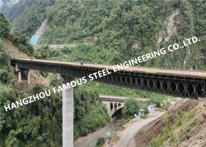 200 Type Double Lane Steel Bailey Bridge 50 Tons Load Capacity ...
